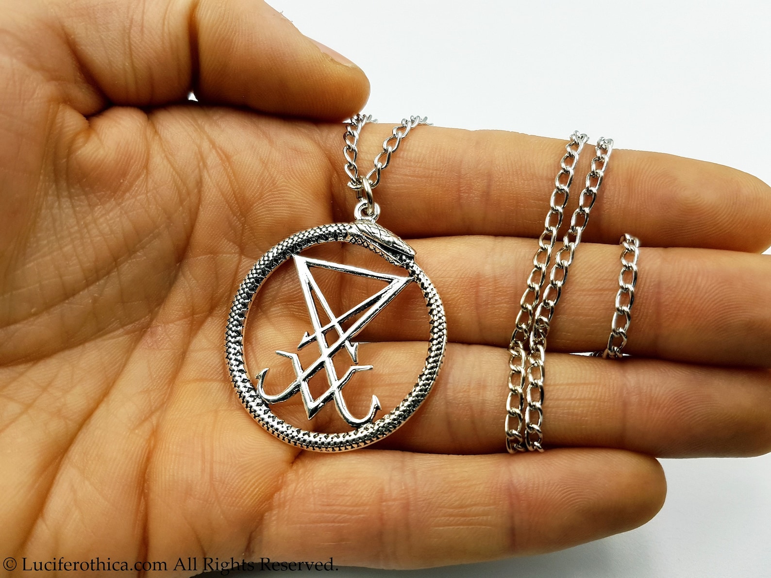 Sigil of Lucifer Ouroboros Pendant (2 Styles) - Occult Sigil of Lucifer ...