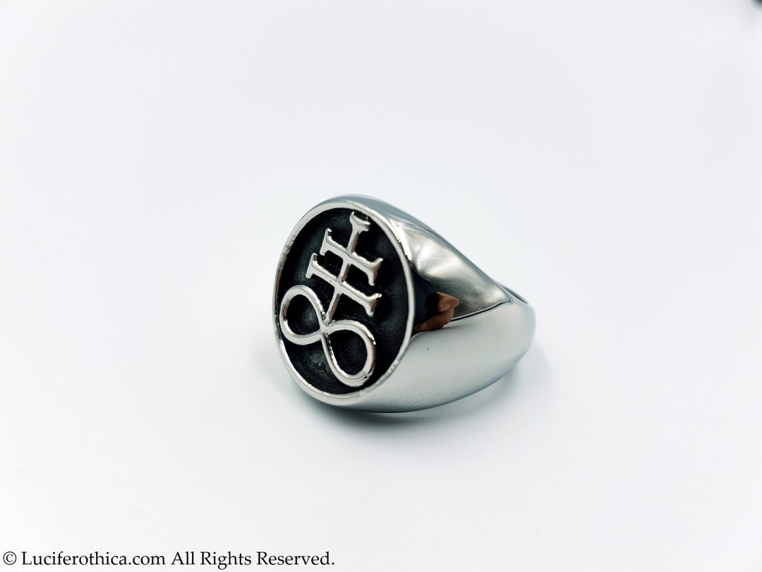 Satanic Cross | Brimstone | Leviathan Ring (stainless Steel) - Occult ...