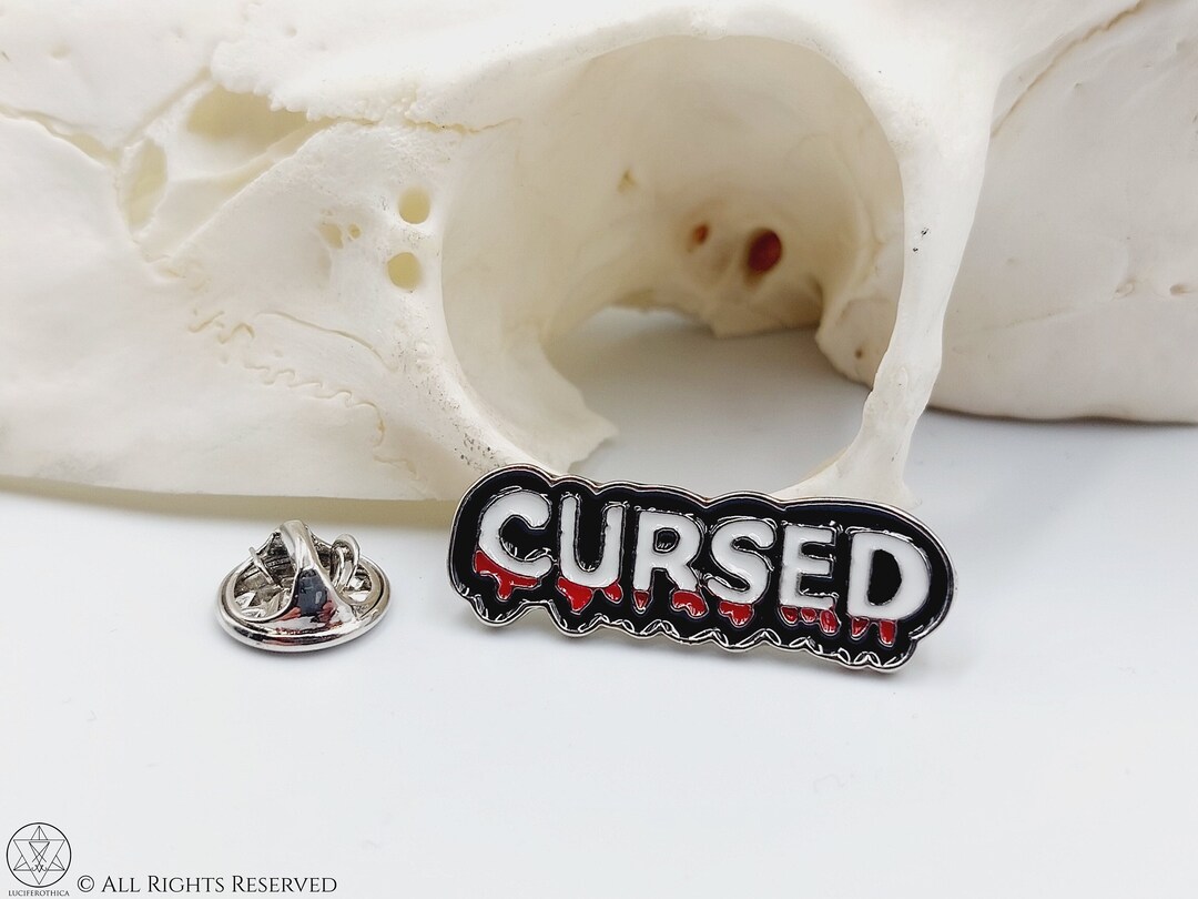 Cursed Pin Damned Gothic Goth Curse Witch Rebel Adversary Satanic ...