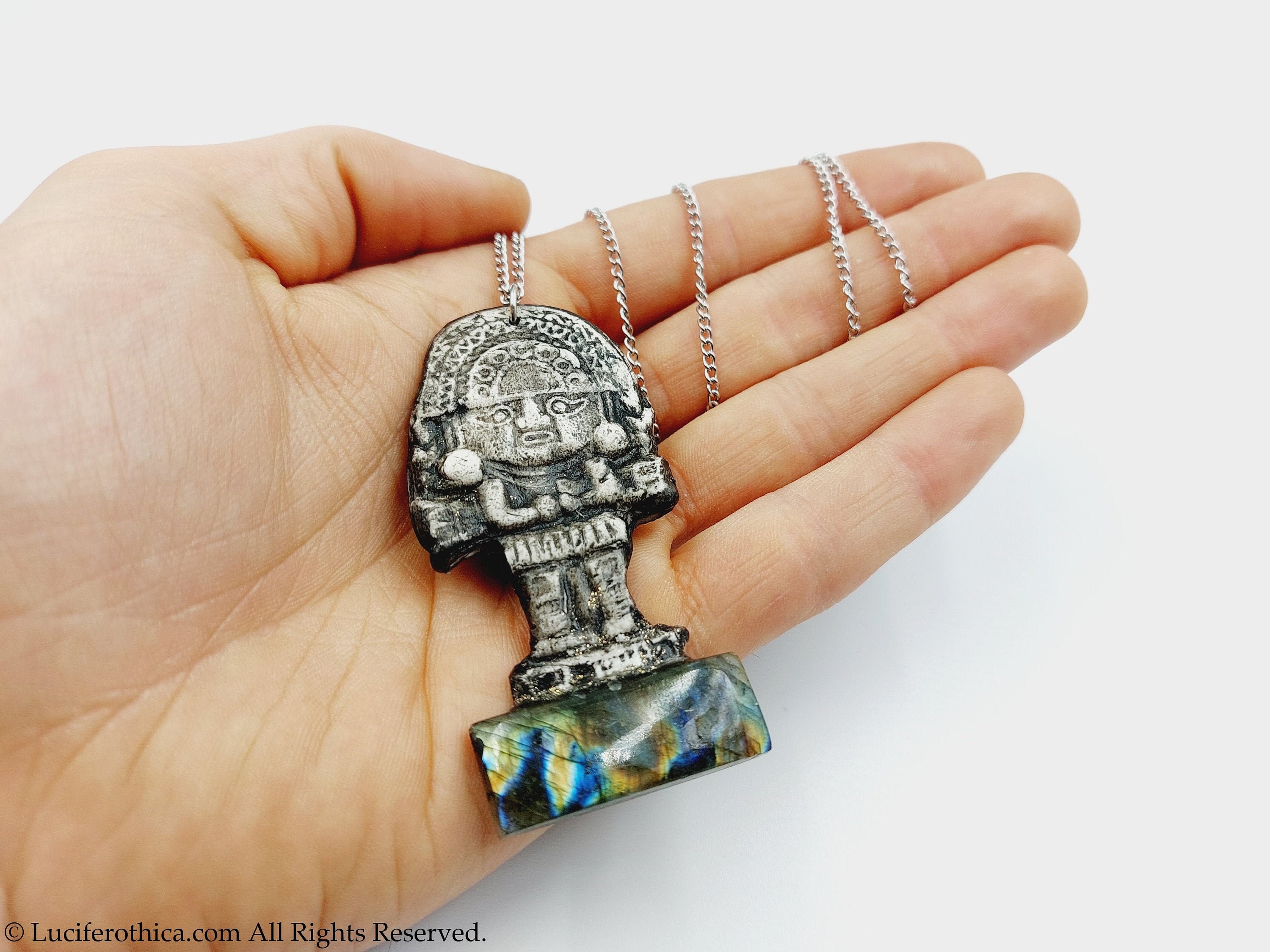 Tumi Necklace with Labradorite (Inca / Sican Inspired)