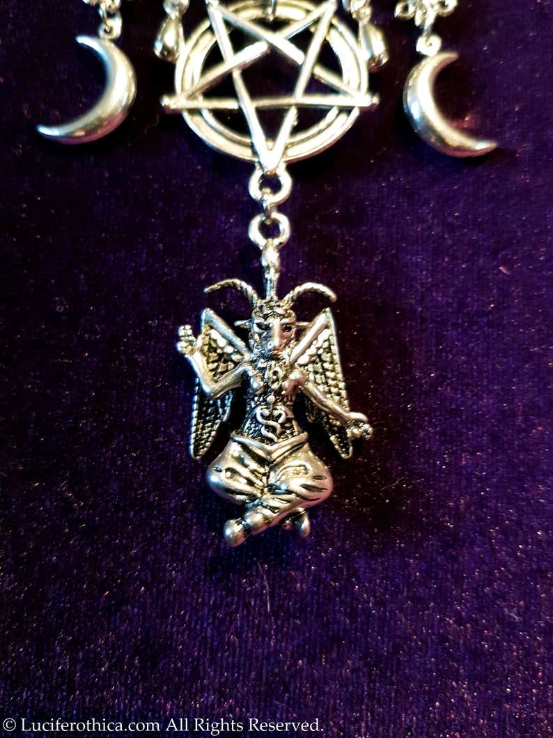Baphomet Temple Necklace occult left hand path seal sigil of | Etsy