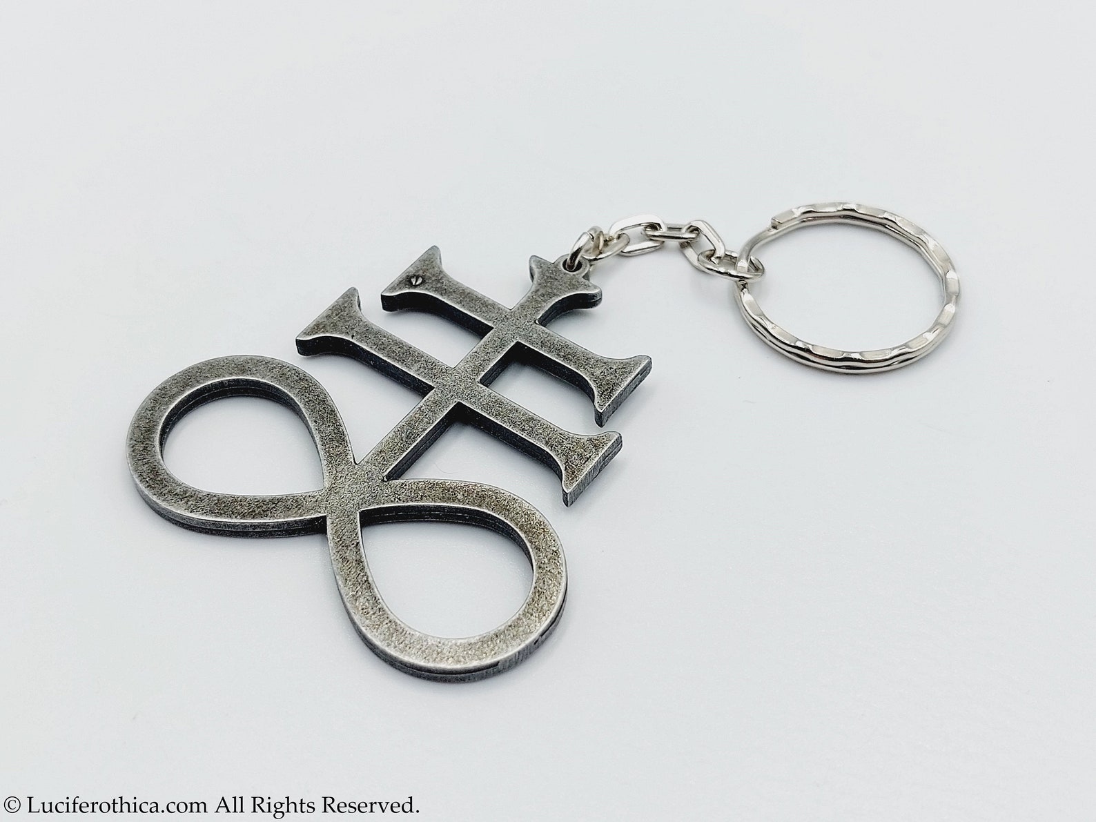 Big Satanic Cross Brimstone Leviathan Keychain Occult - Etsy