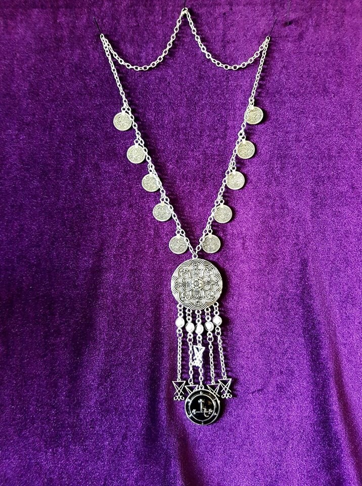 Sigil Of Lilith Coin Necklace - Demonolatry Demonic Daemonic Satanic ...