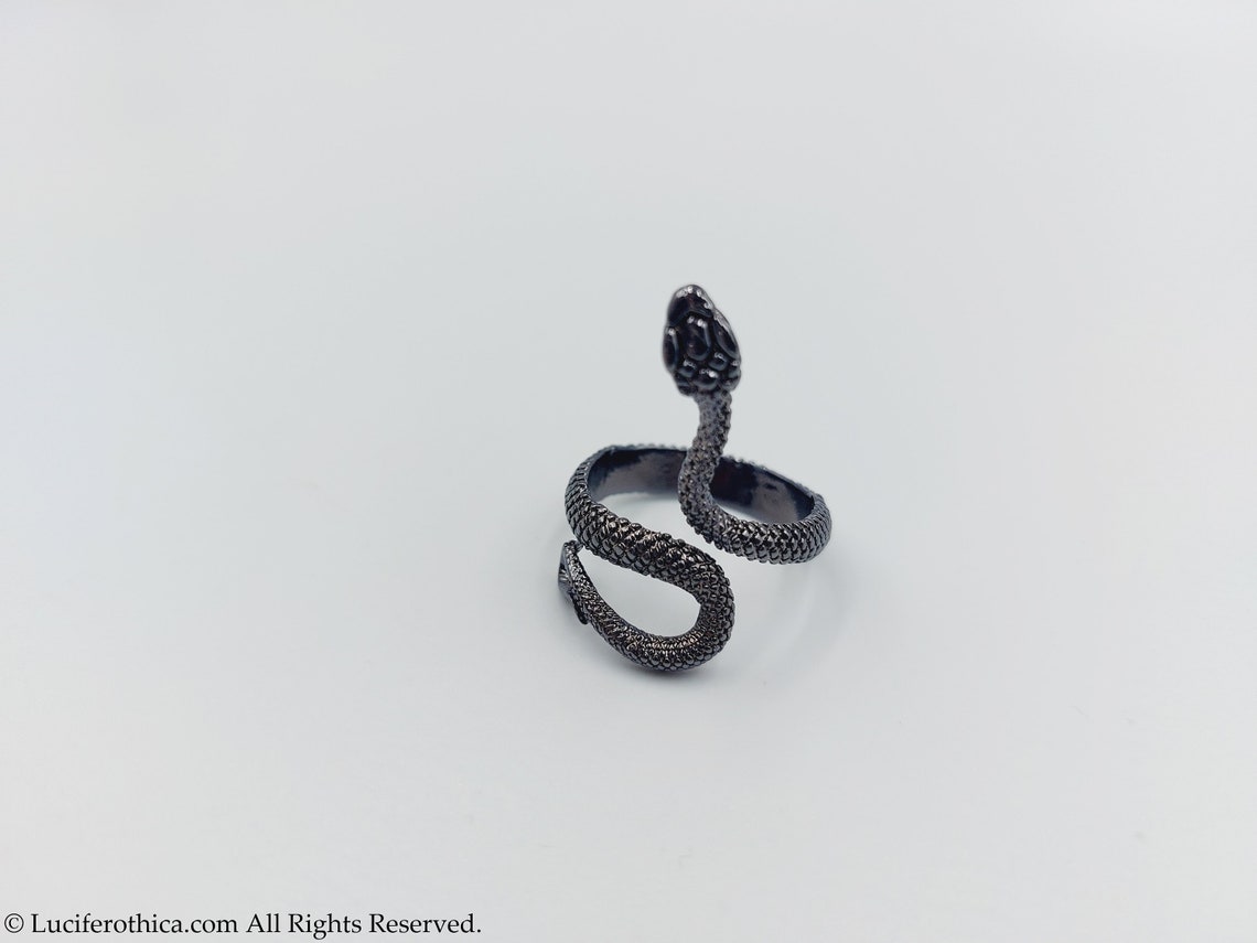 Serpent Snake Ring - Occult Serpent Snake Jewelry Gothic Ring ...