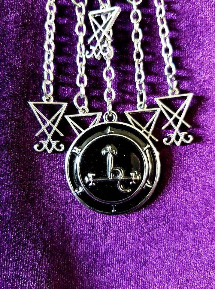 Sigil Of Lilith Coin Necklace - Demonolatry Demonic Daemonic Satanic ...