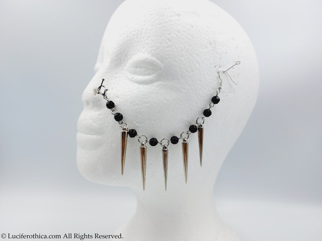 Spike Nosechain - Goth Gothic Occult Nose Jewelry Nose Piercing ...