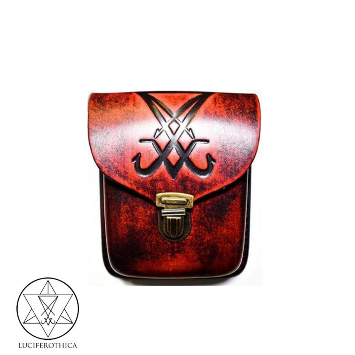 Sigil of Baphomet / Lucifer / Leviathan Leather Belt Bag - Etsy
