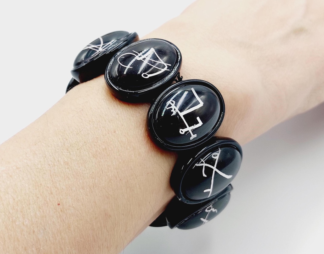 Nine Divinities Invocation Bracelet - Occult Seal Cameo Dukante Demonolatry Invocation Ritual ...