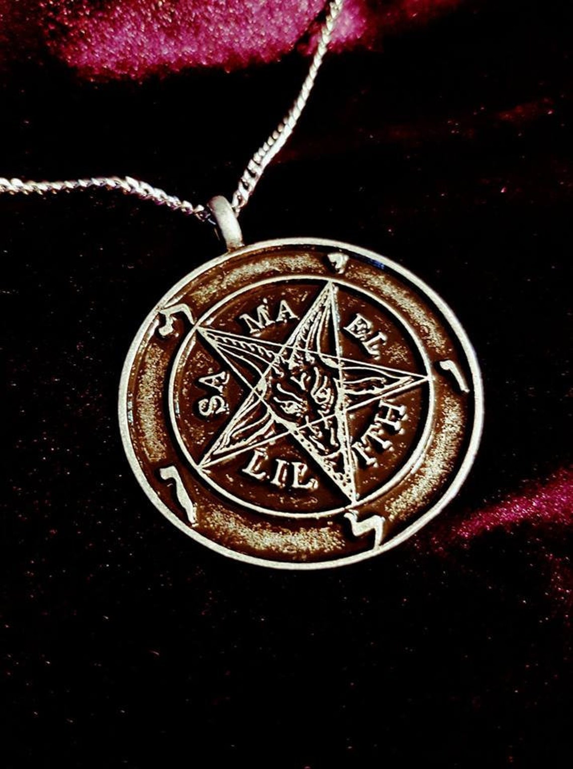 Samael Lilith Medaillon Occult Sigil of Baphomet Leviathan - Etsy