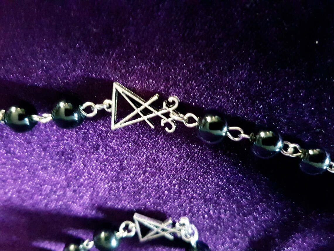 Sigil of Lucifer Rosary new Design Luciferian Rosary Occult | Etsy