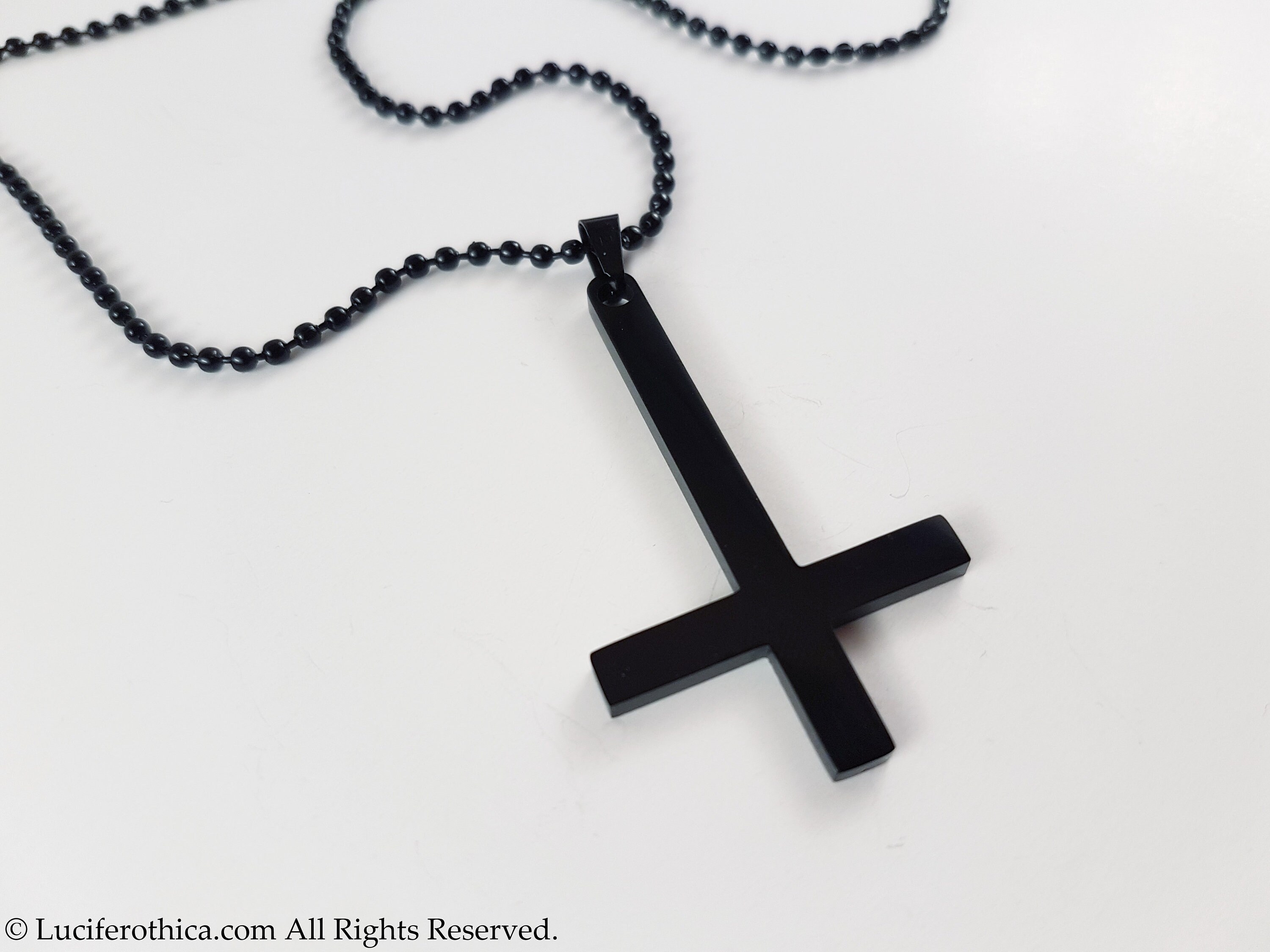 Black Inverted Cross