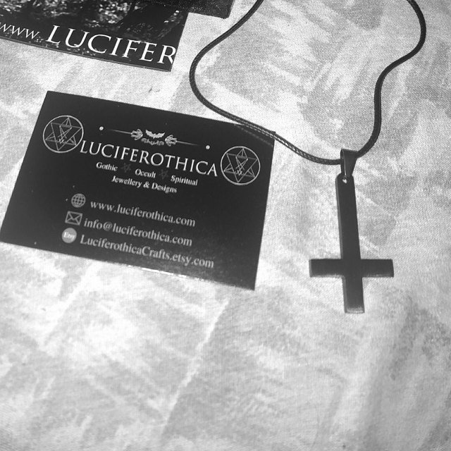 Black Inverted Cross