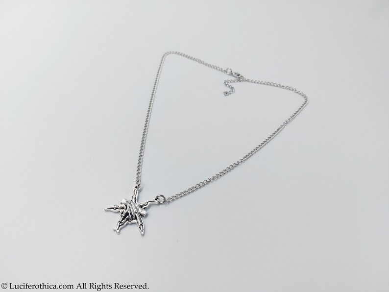 Devil's Handshake Inverted Pentagram Pendant Occult - Etsy