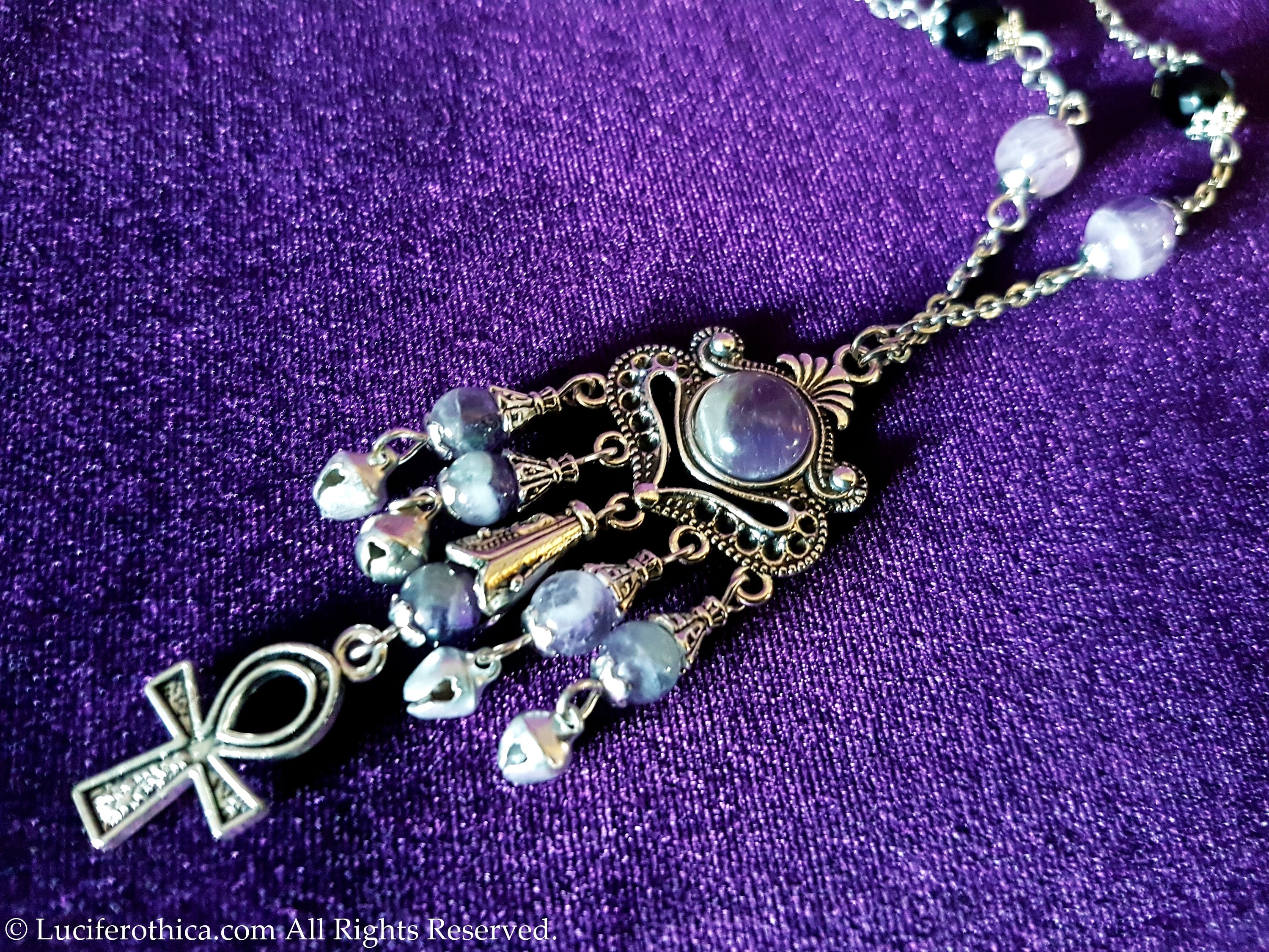 Ankh Amethyst Necklace
