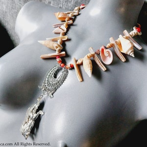 Anunnaki Apkallu / Abgal Fishman Demi-god Sage Oannes Shell Necklace ...