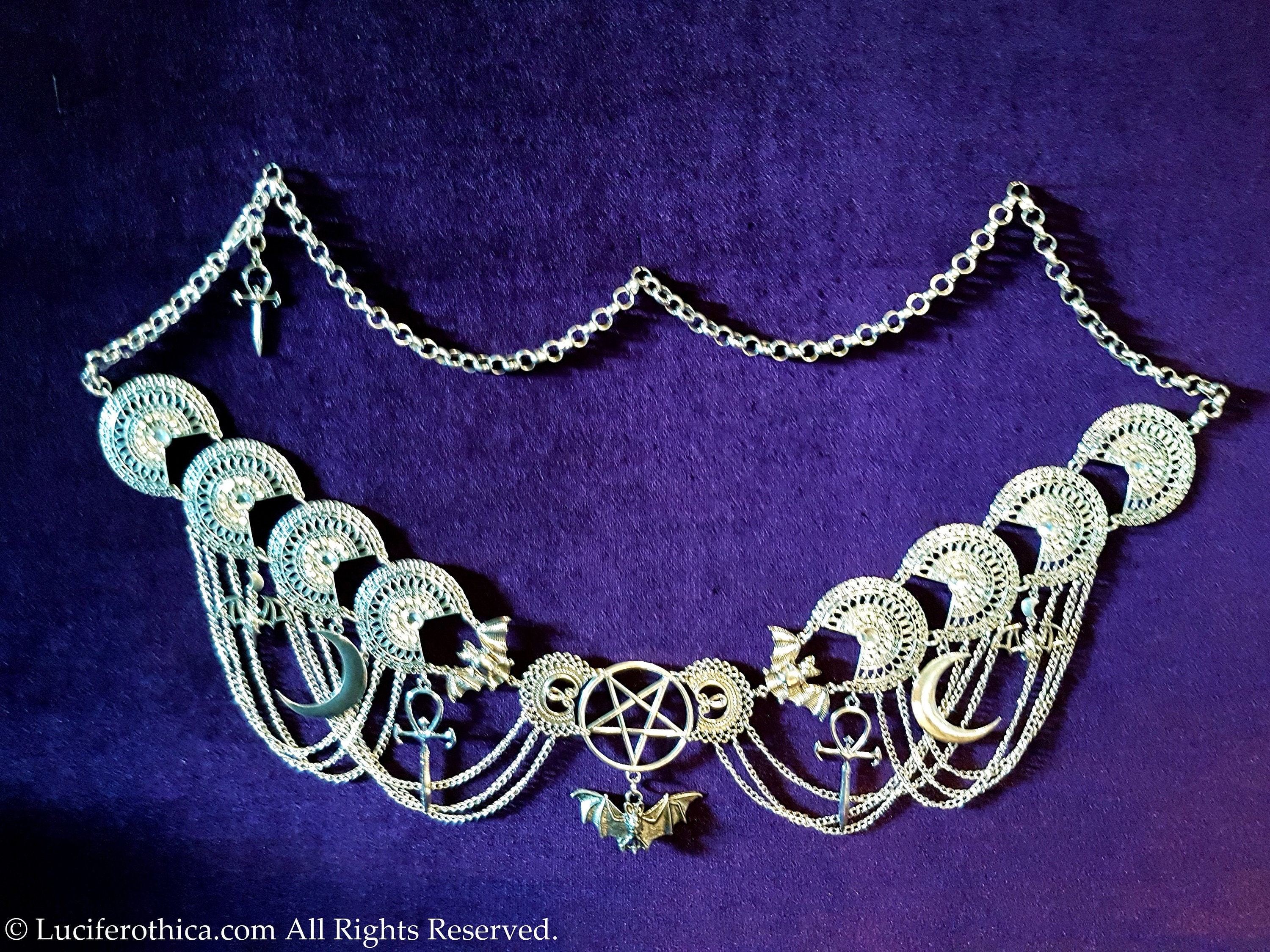 Vampire Hip Chain Ankh Belt (New Design)