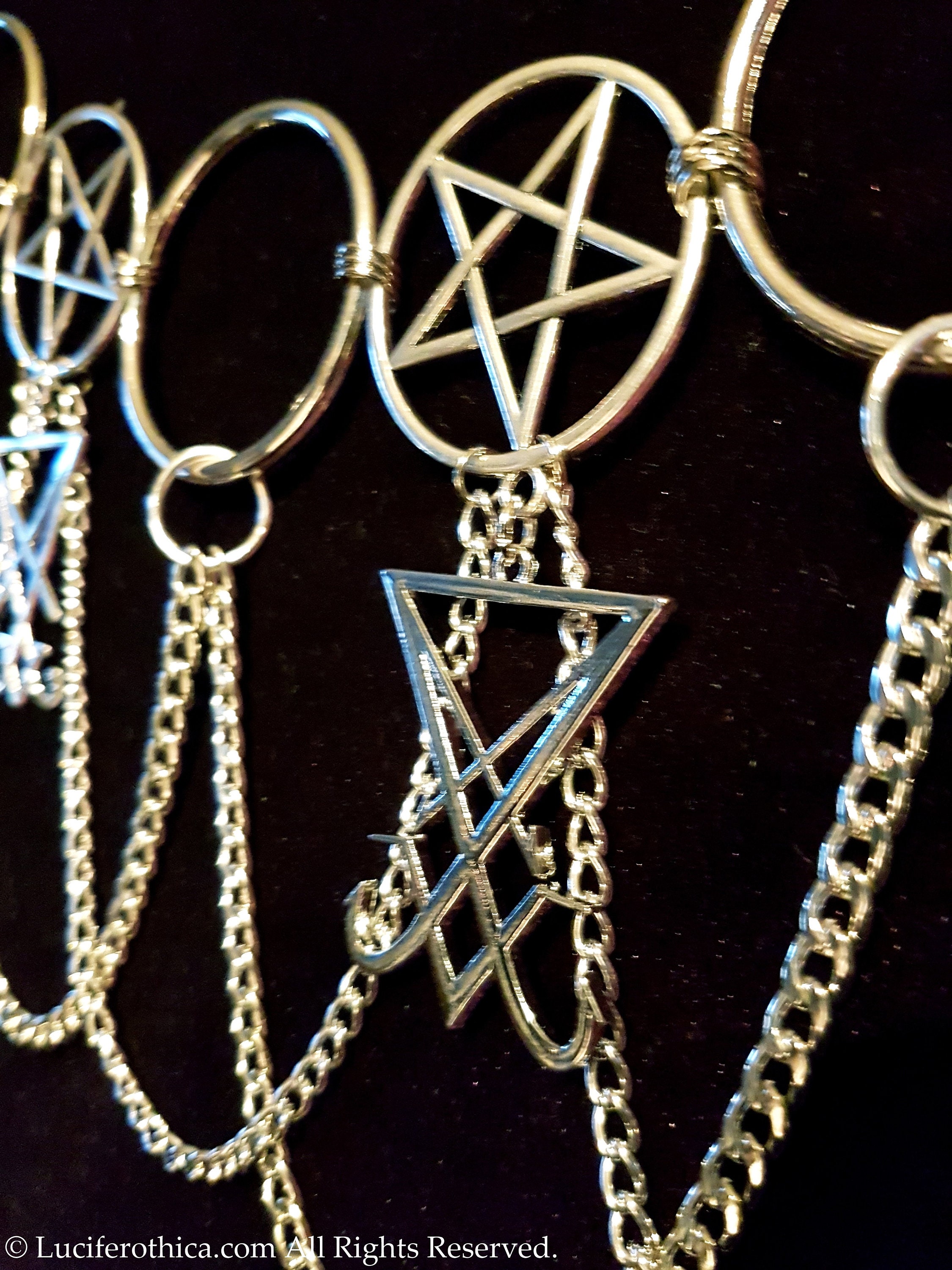 Sigil of Lucifer Pentacle Hip Chain Belt