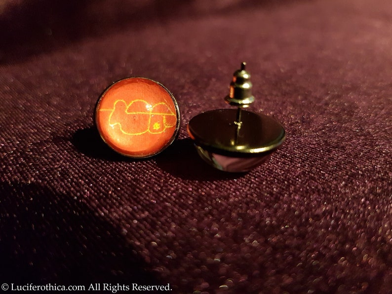 Sigil of Clauneck Earstuds Occult Demon Wealth Money Riches - Etsy Canada