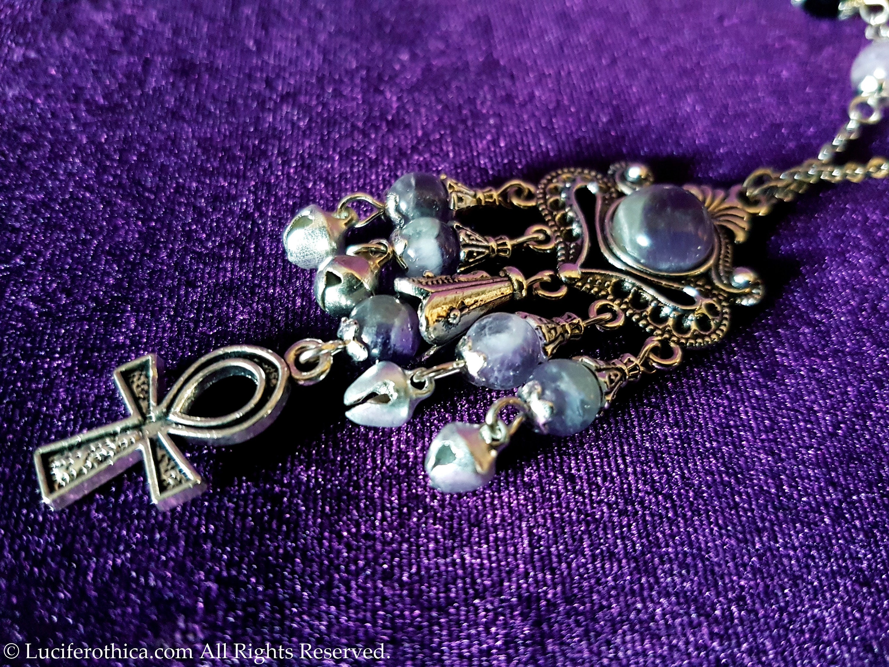 Ankh Amethyst Necklace