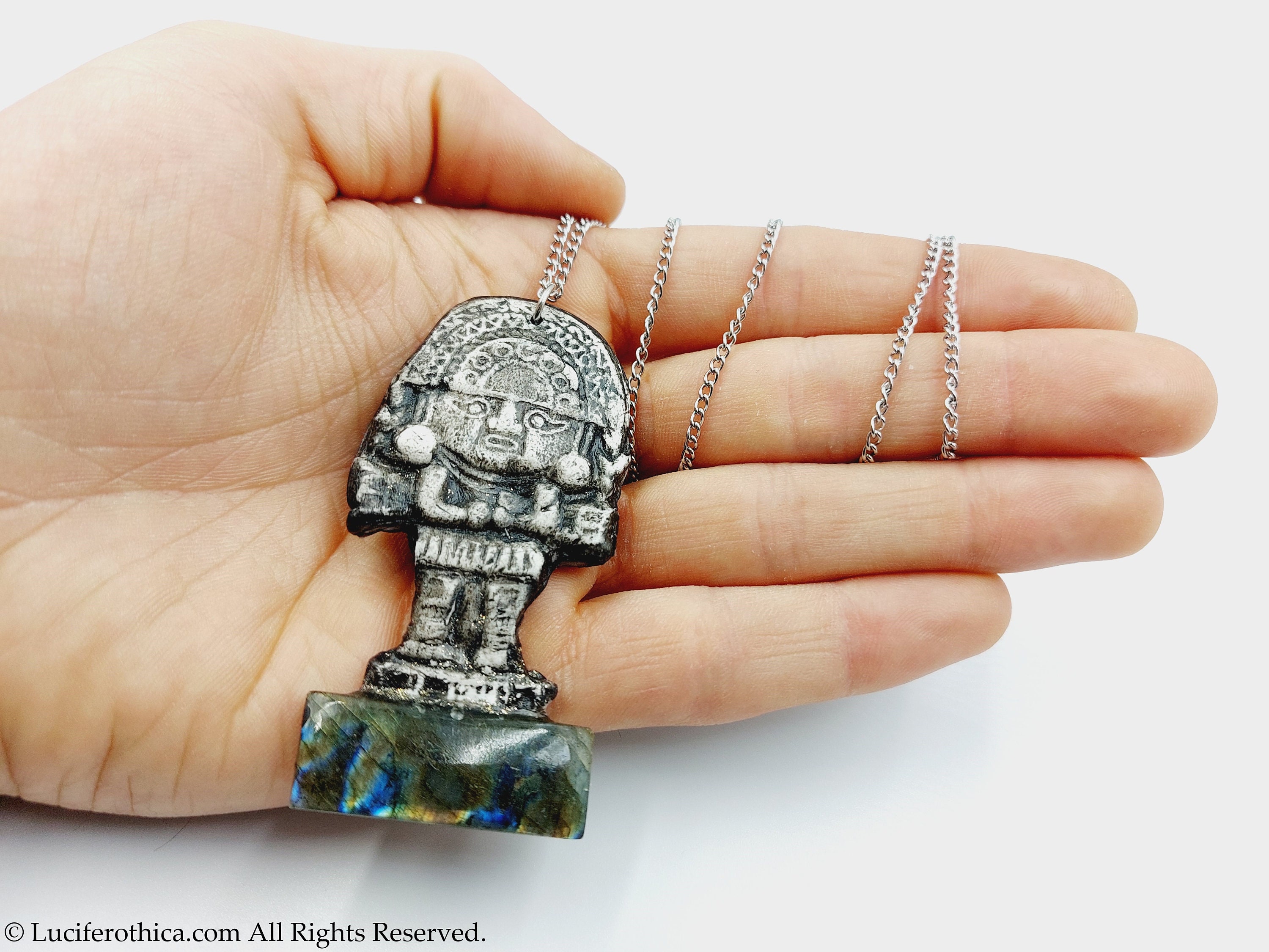 Tumi Necklace with Labradorite (Inca / Sican Inspired)