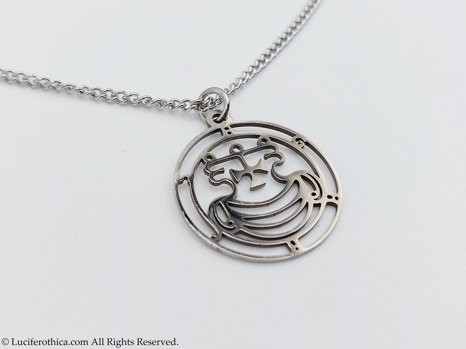 Sigil of Agares Stainless Steel Pendant - Demonic Satanic Black Magic ...