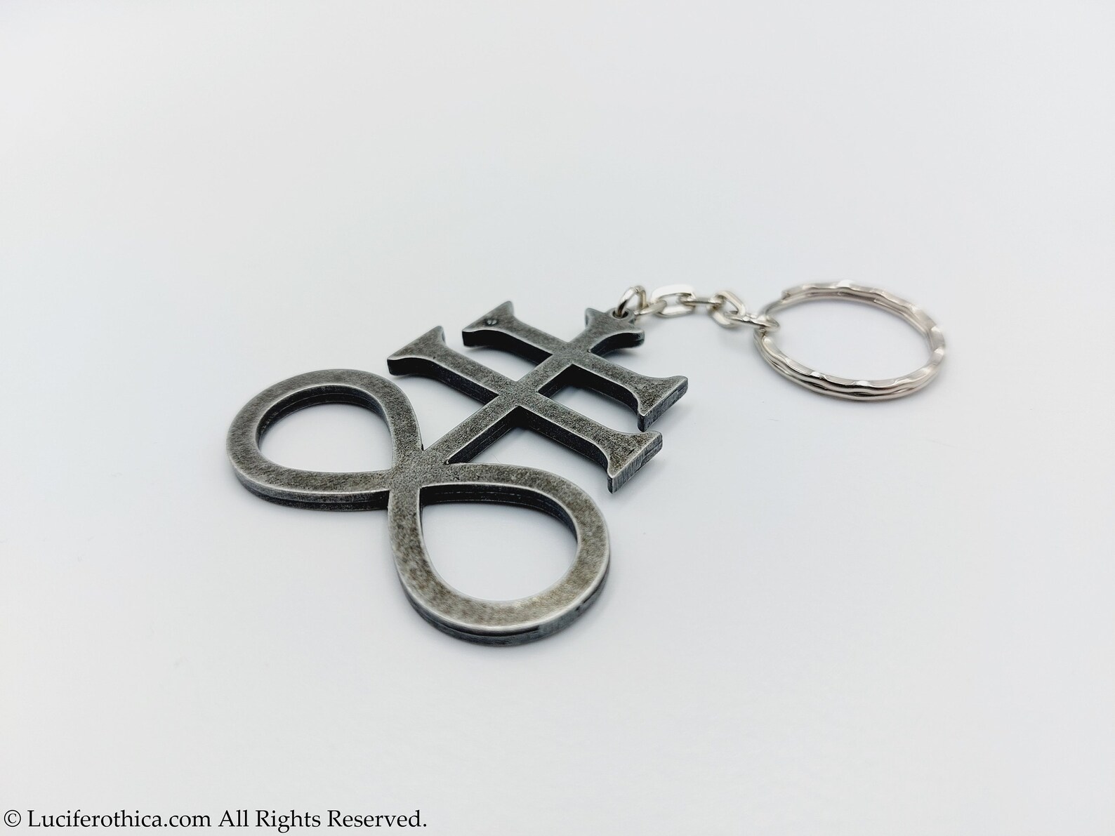 Big Satanic Cross Brimstone Leviathan Keychain Occult - Etsy