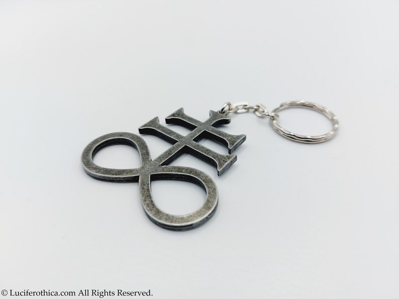 Big Satanic Cross Brimstone Leviathan Keychain Occult - Etsy