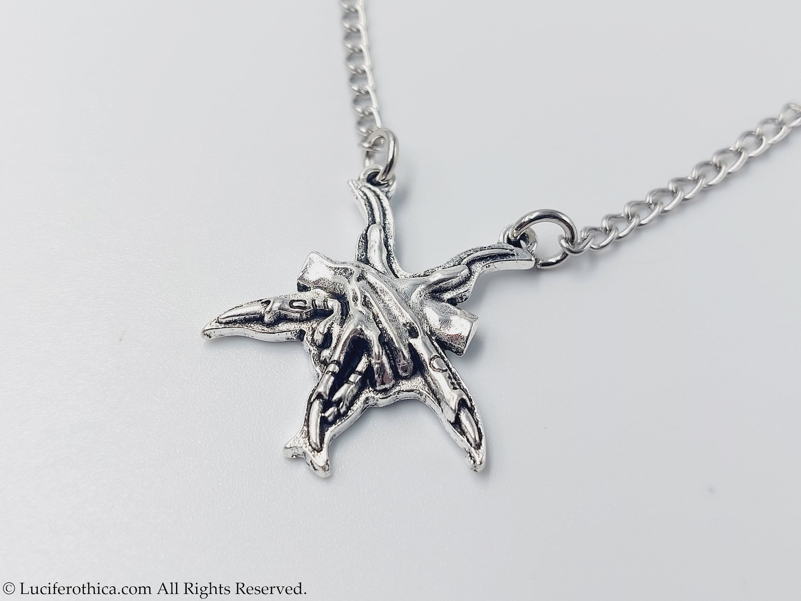 Devil's Handshake Inverted Pentagram Pendant Occult - Etsy