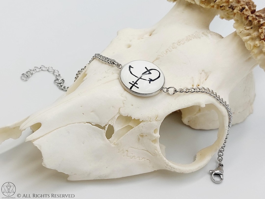 Pulsera Dukante Sigil of Satan (acero inoxidable) - Medallón de sello ...