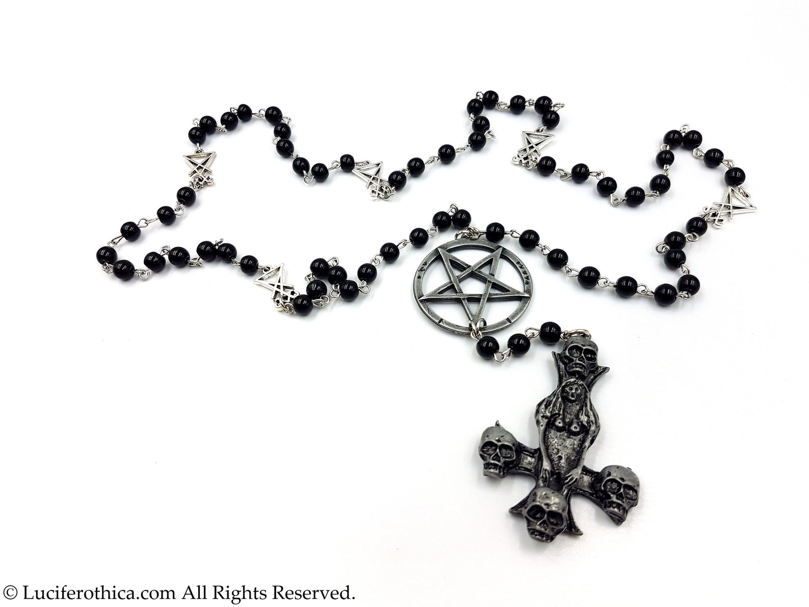 Satanic Inverted Cross Rosary Occult Rosary Left Hand Path - Etsy