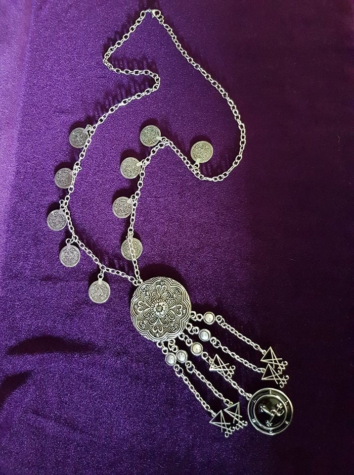 Sigil Of Lilith Coin Necklace - Demonolatry Demonic Daemonic Satanic ...