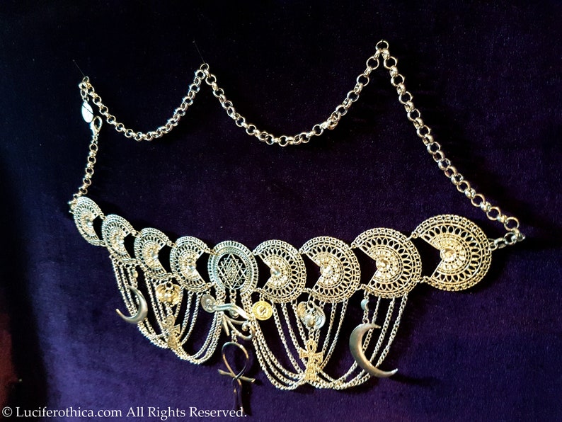 Egyptian Lemurian Ankh Hip Chain Belt Egyptian belt Occult | Etsy