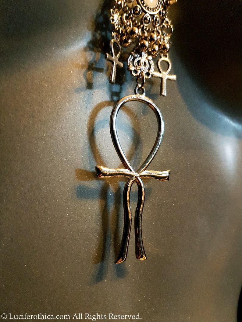 Vampire Lemurian Ankh Neckpiece Occult Vampire Ankh Necklace - Etsy