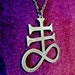 Big Satanic Cross Brimstone Leviathan Pendant Occult Gothic Jewelery ...