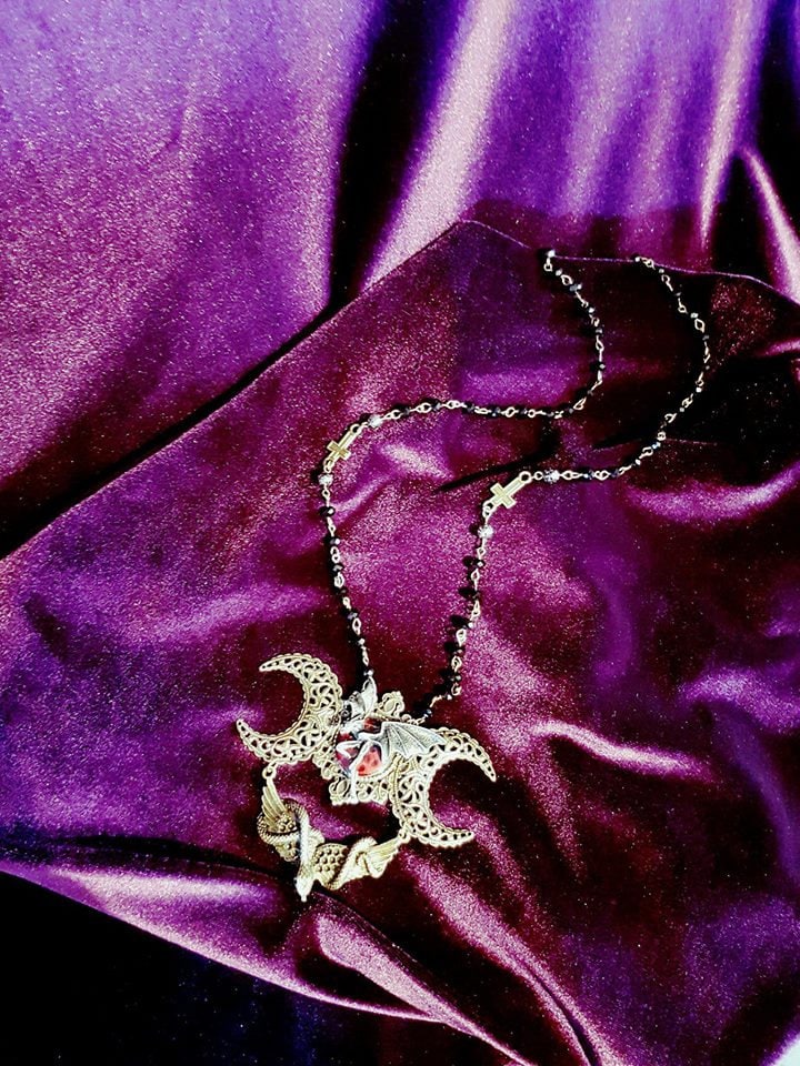 Demonic Gargoyle Rosary / Necklace.