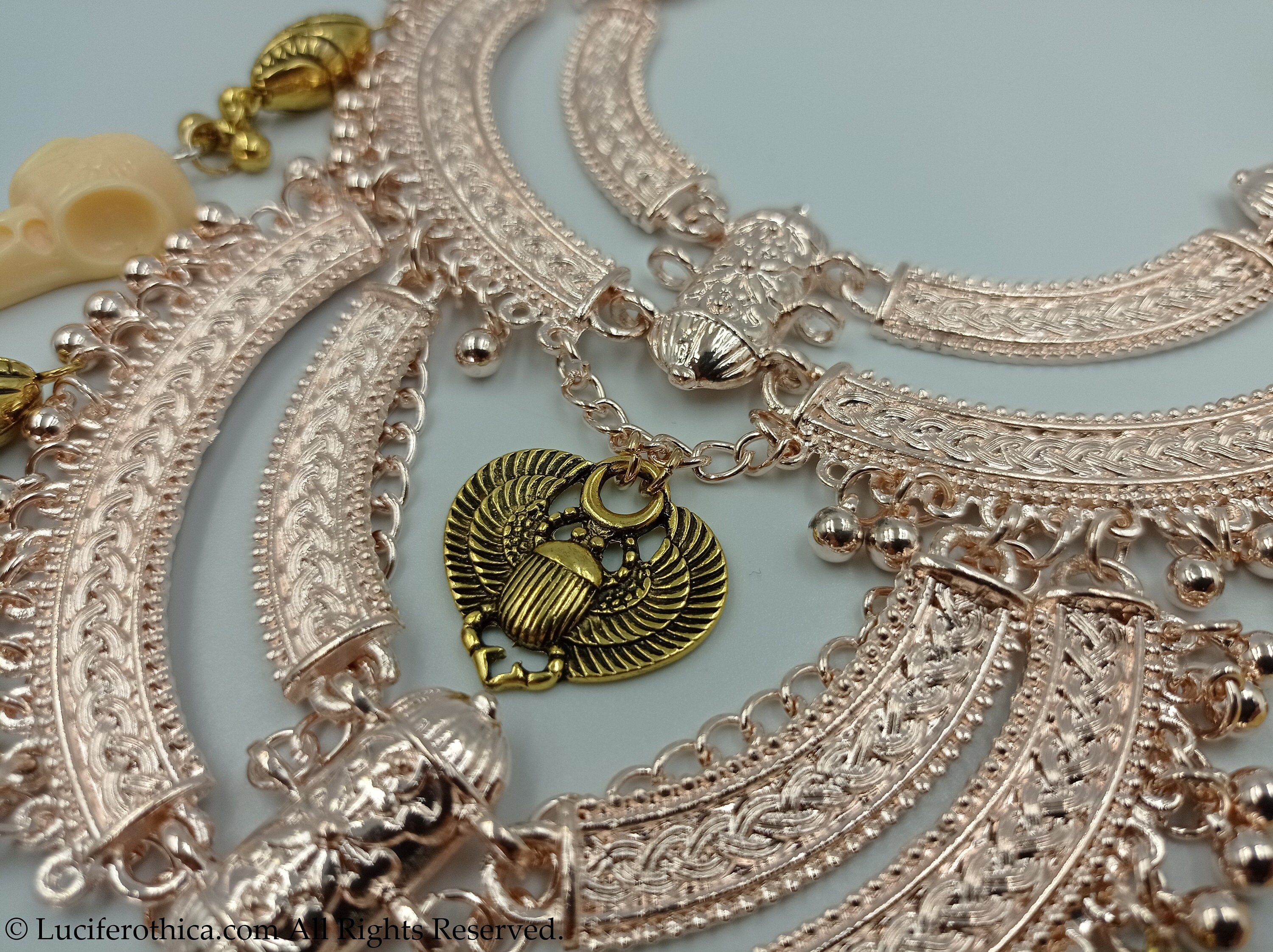 Egyptian Inspired Ankh Necklace (Pink Colour!)