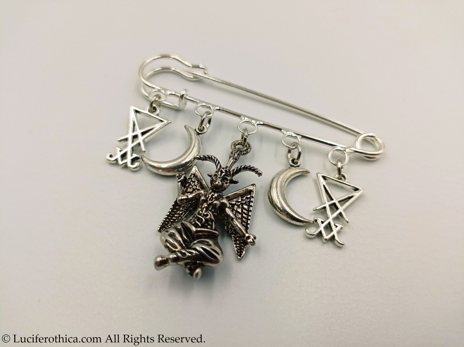 Sigil of Lucifer Baphomet Broche / Pin occult left hand path | Etsy