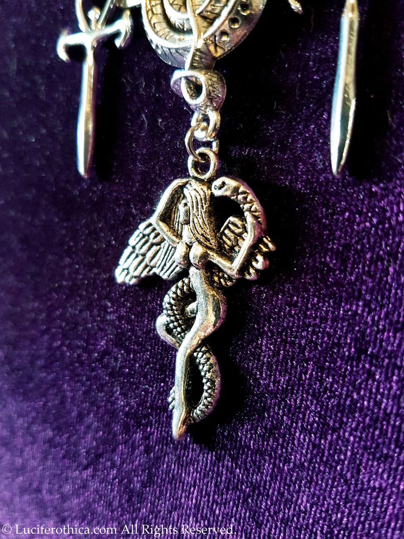 Vampyre Ankh Lilith Necklace Occult Vampire Sigil of Lucifer - Etsy