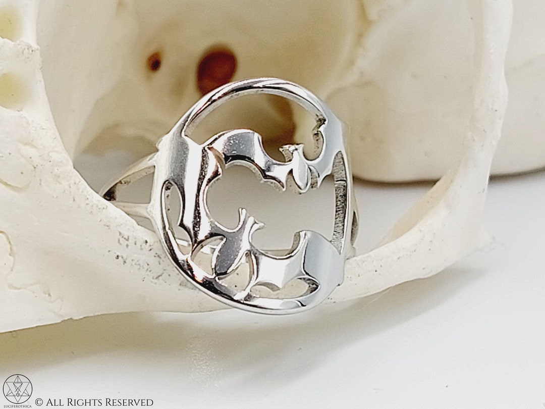 Vampire Bat Ring (stainless Steel) - Goth Gothic Flying Bats Vampire ...
