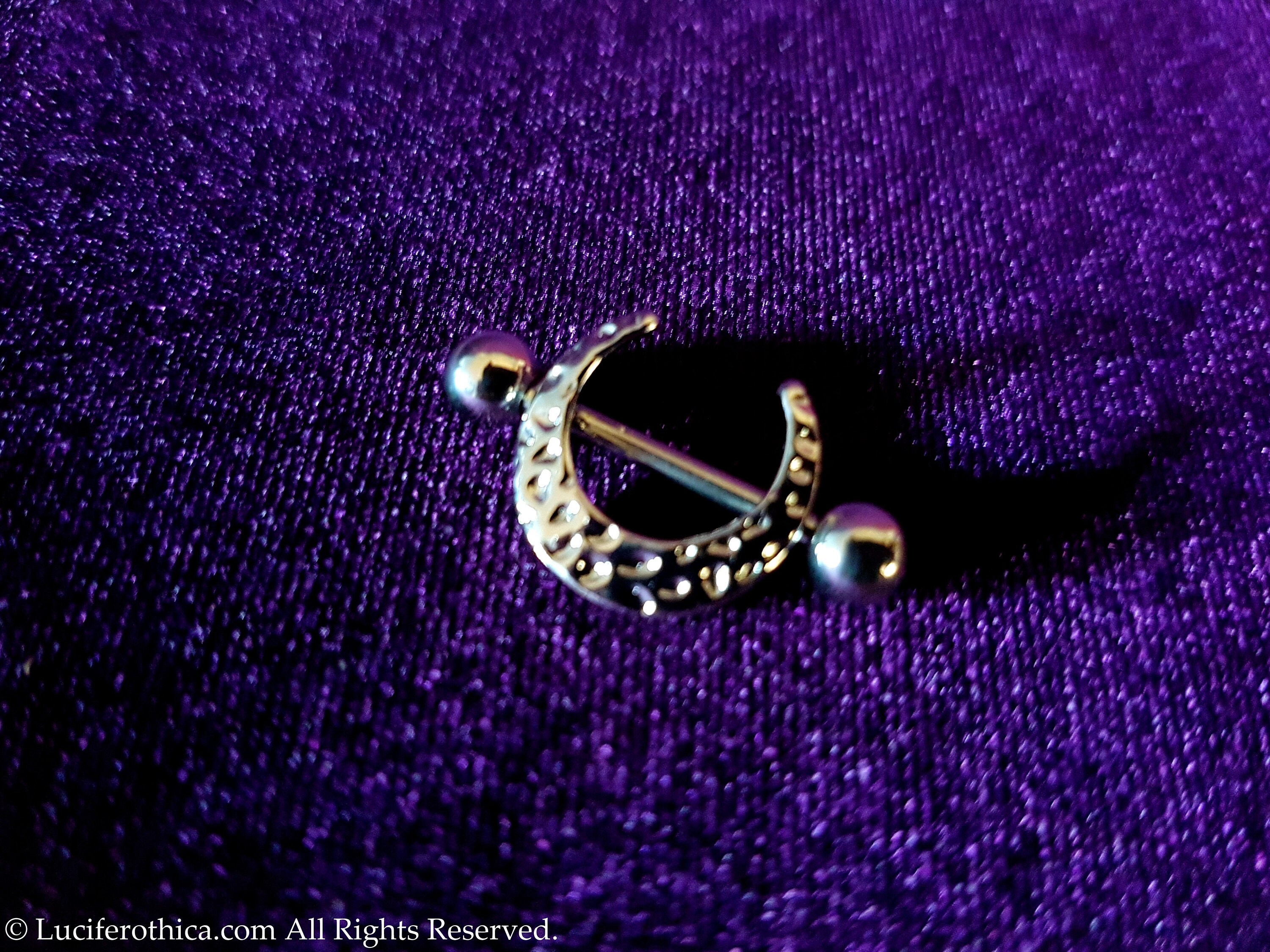 Crescent Moon Nipple Piercing