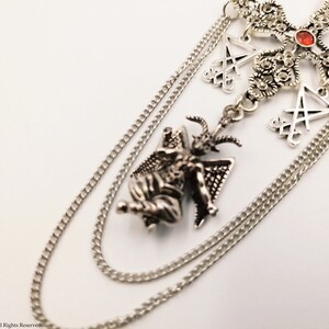 Luciferian Inverted Cross Baphomet Earrings - Sigil of Lucifer Occult ...