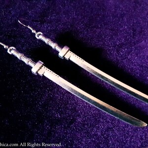 Katana Earrings (sigil of Lucifer or Clean) - Sigil of Lucifer Martial ...