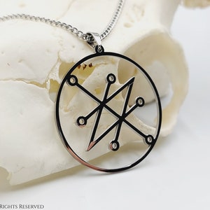 Sigil of Azazel Pendant in Stainless Steel - Occult Necklace Angel ...