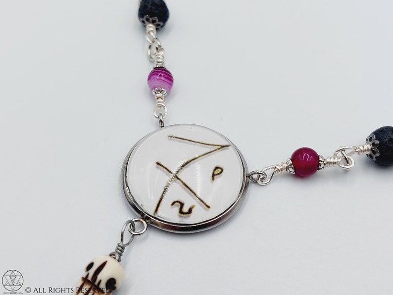 Dukante Sigil of Lilith Crystal Necklace Demonolatry Demonic - Etsy