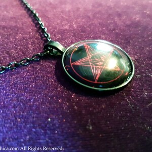 Red Sigil of Baphomet Dome Pendant - Bessy Version Occult Sigil of ...