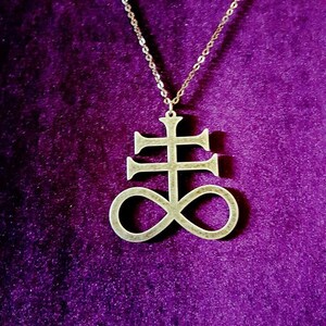 Big Satanic Cross | Brimstone | Leviathan Pendant - Occult Gothic ...