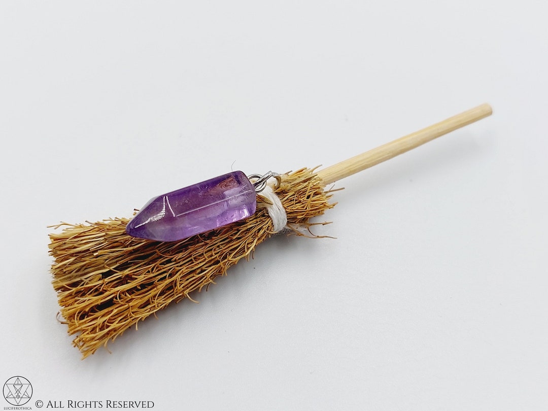 Amethyst Mini Altar Broom - Small Besom Altar Ritual Tools Witchy Salem ...