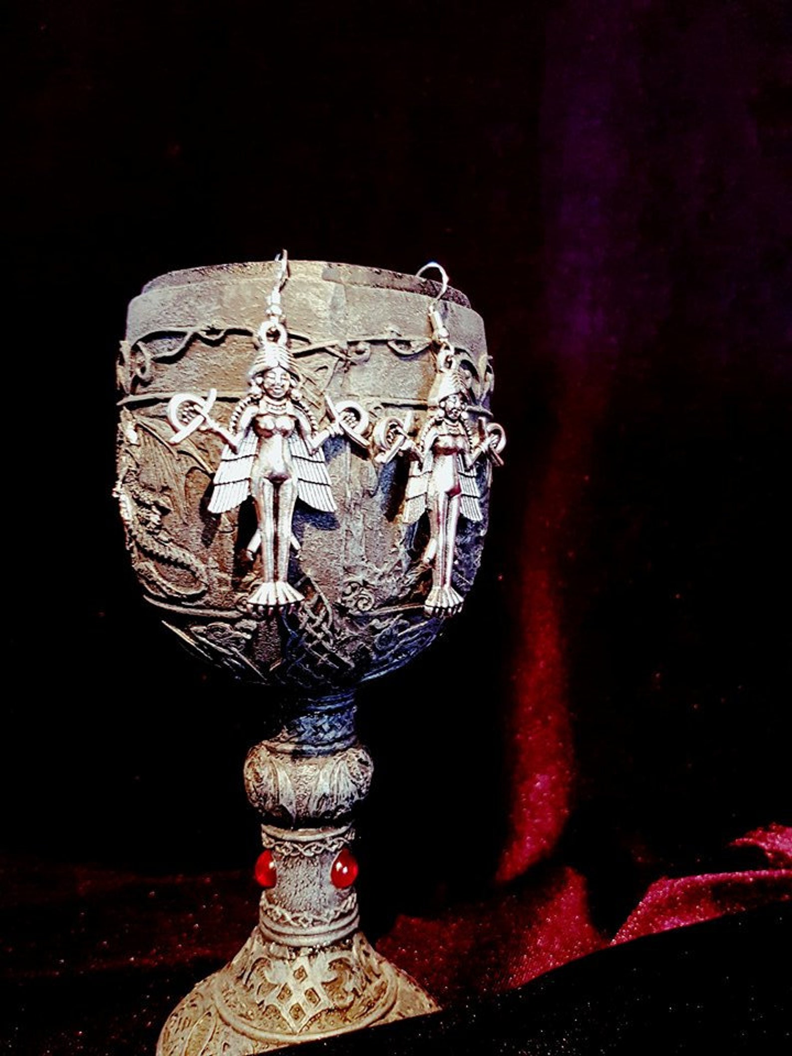 Lilith Innana Ishtar Earrings Ereshkigal Sumerian - Etsy