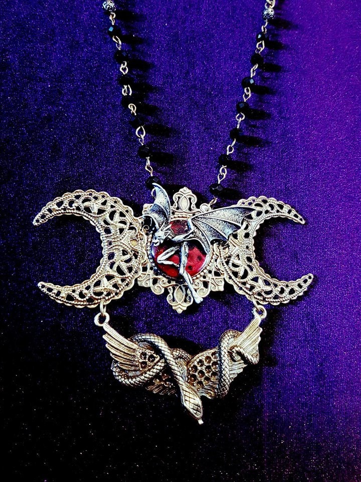 Demonic Gargoyle Rosary / Necklace.