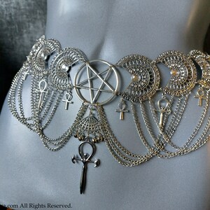 Vampire Ankh Hip Chain Belt - Egyptian Belt Occult Goth Gothic Eye of ...